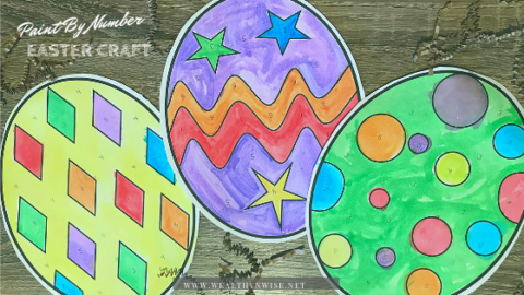 Easy Paint by Number Easter Egg Craft